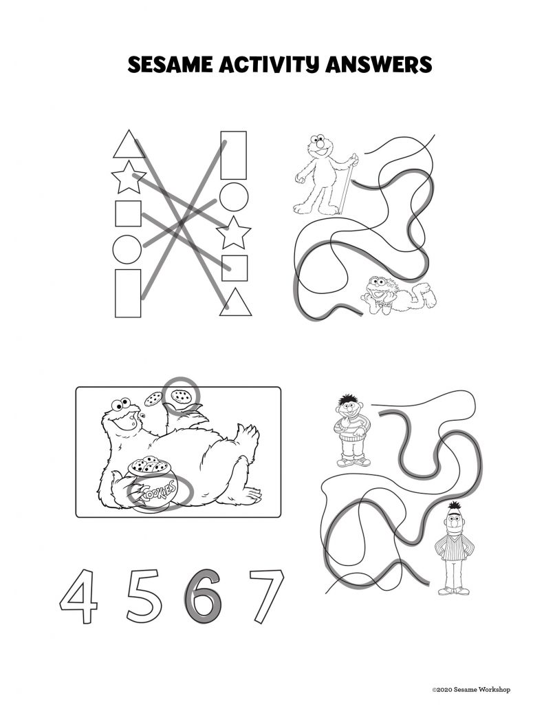 Activity Pages from Sesame Street for Your Family to Enjoy at Home ...