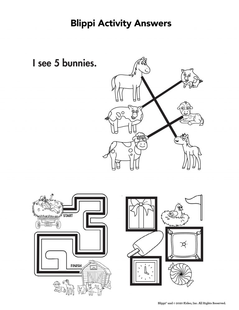 Enjoy Coloring, Matching, and More with Blippi Activity Sheets ...