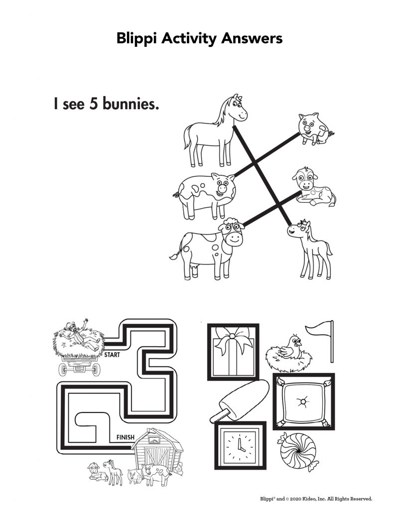 Enjoy Coloring, Matching, and More with Blippi Activity Sheets ...