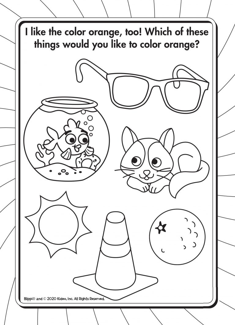 Enjoy Coloring, Matching, and More with Blippi Activity Sheets ...